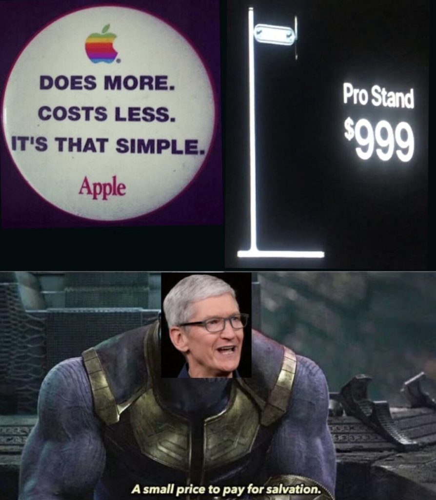 Apple Pro Stand Debuted For $999 And The Disapproval Memes Have Been ...